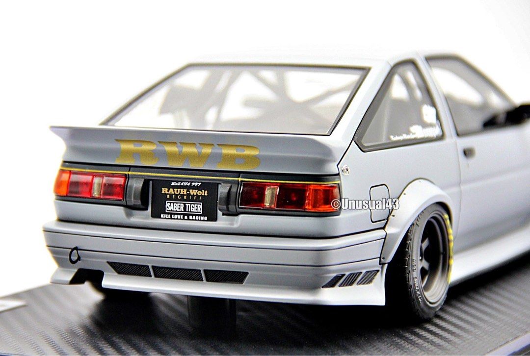 1/18t Ignition Model RWB AE86 Matt Grey, Hobbies & Toys, Toys & Games on Carousell