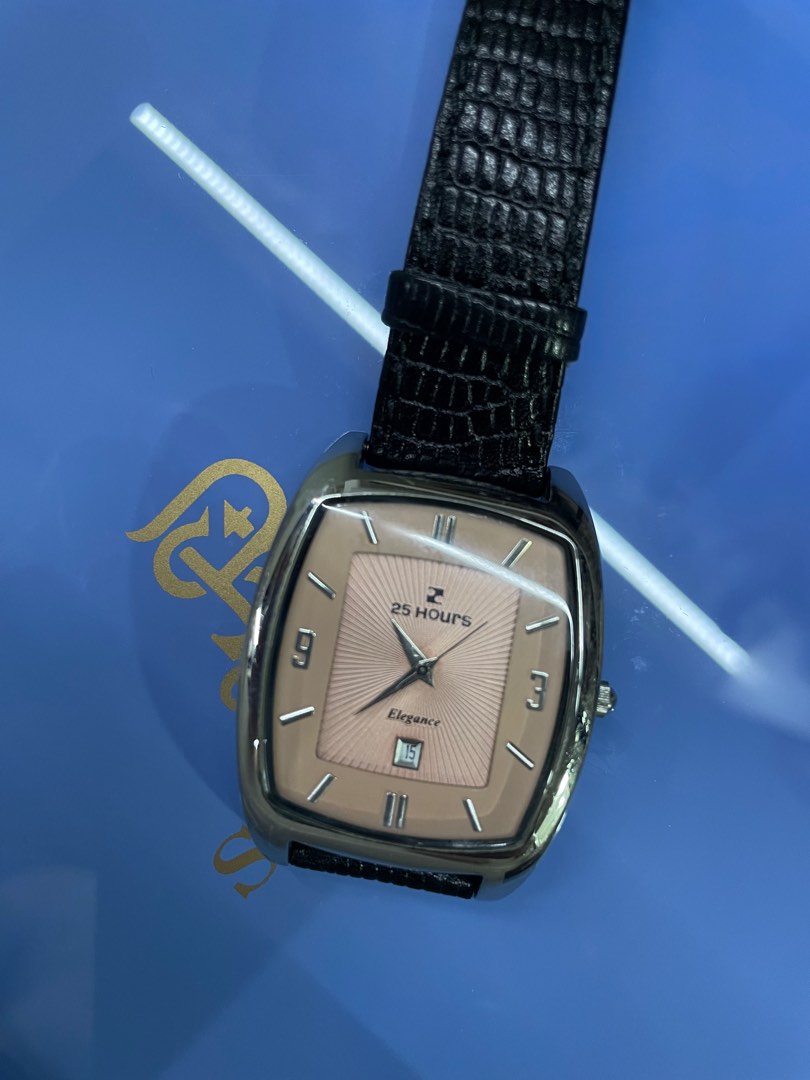 25 hours Ladies watch with pink watch face , Luxury, Watches on Carousell