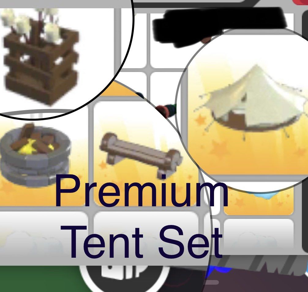Adopt me - Tent set, 電子遊戲, 遊戲機配件, 遊戲週邊商品 - Carousell