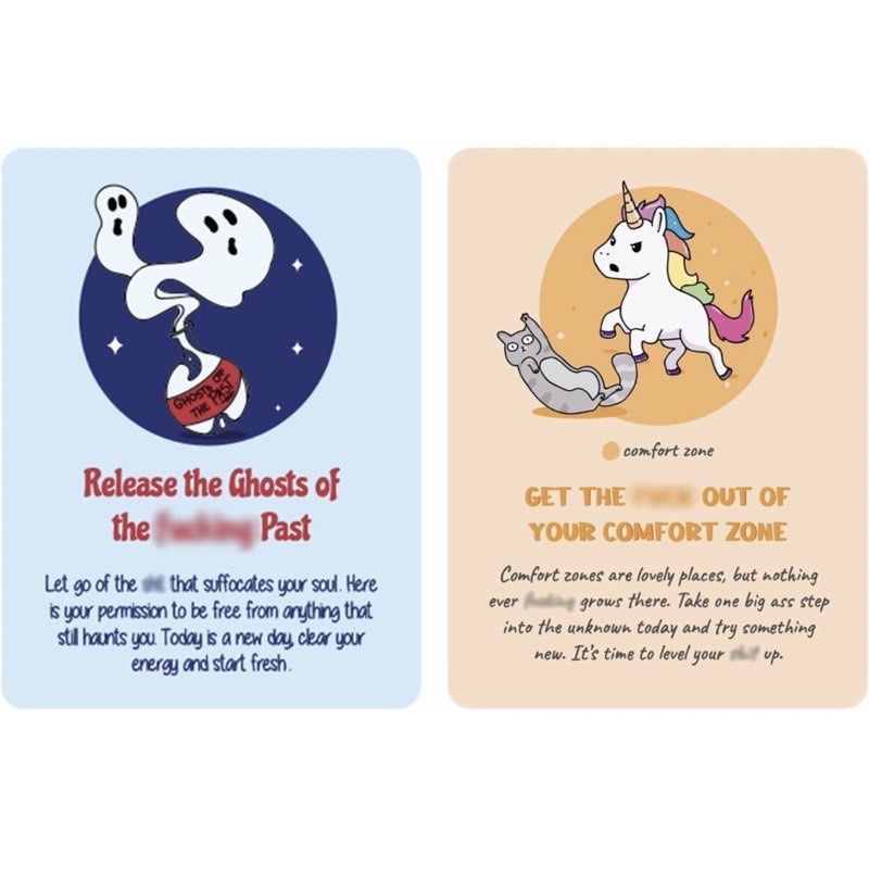 Affirmies Profanity Affirmation Cards Deck, Hobbies & Toys, Toys ...