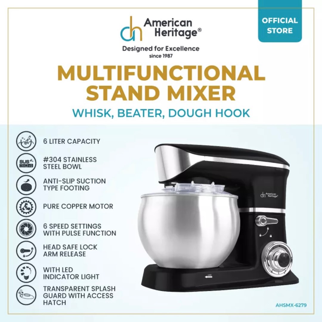 American Heritage Multifunctional Stand Mixer, TV & Home Appliances ...