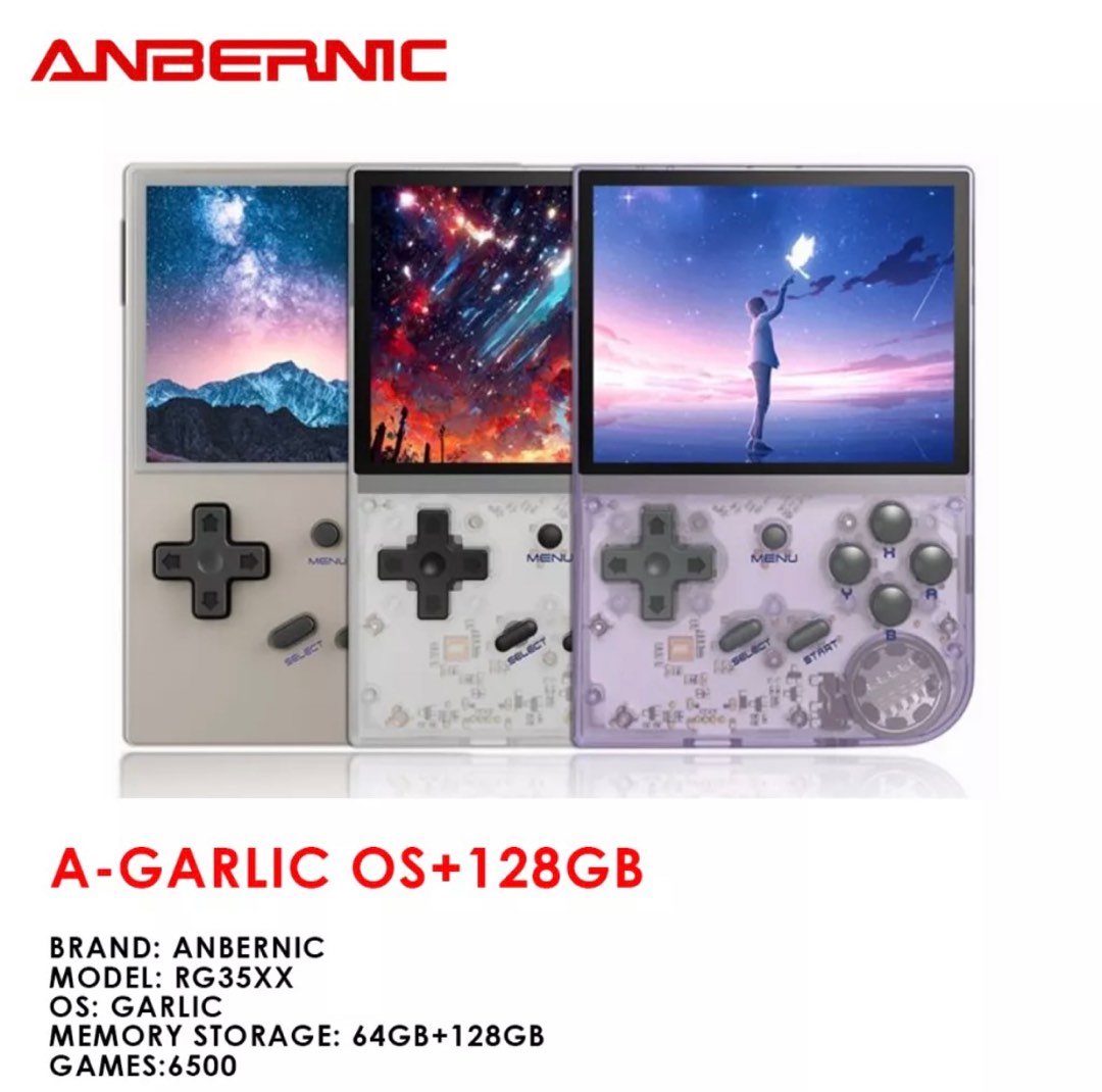 ANBERNIC RG35XX GARLIC OS 128GB, Mobile Phones & Gadgets, Other Gadgets ...