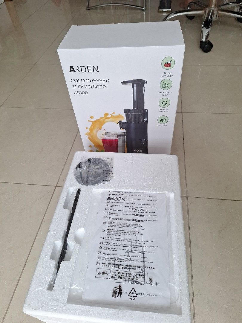 Arden cold pressed slow juicer, TV & Home Appliances, Kitchen ...