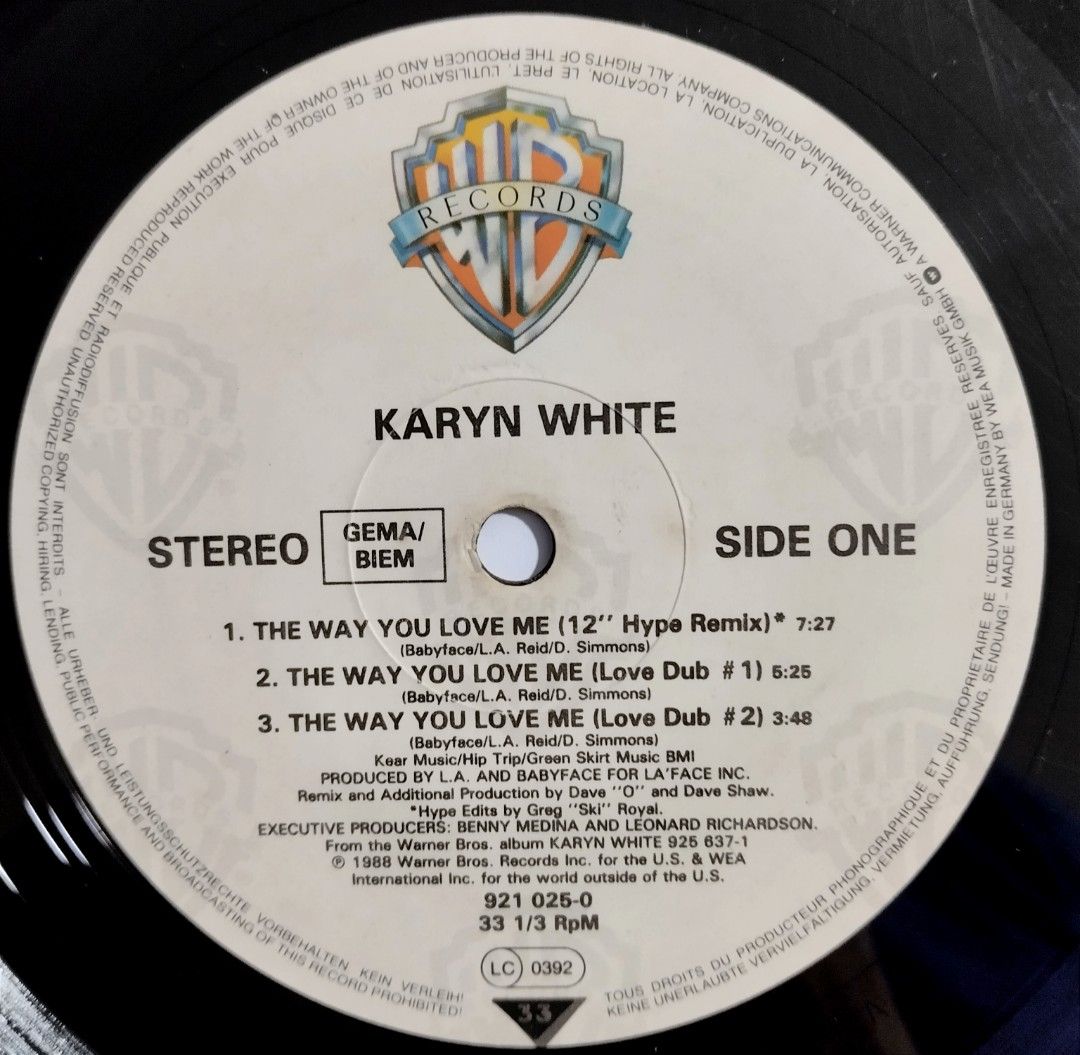 arth12 KARYN WHITE - The Way You Love Me (6 x Remixes) USA Press 12 ...