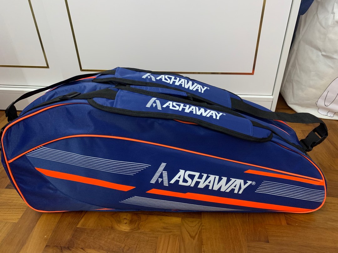 Ashaway Racket Bag (Royal Blue with Orange lining and zip), Sports ...