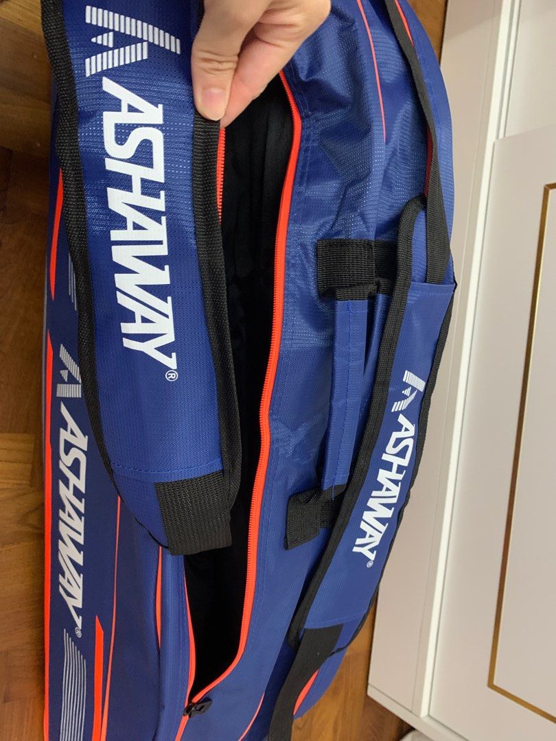 Ashaway Racket Bag (Royal Blue with Orange lining and zip), Sports ...