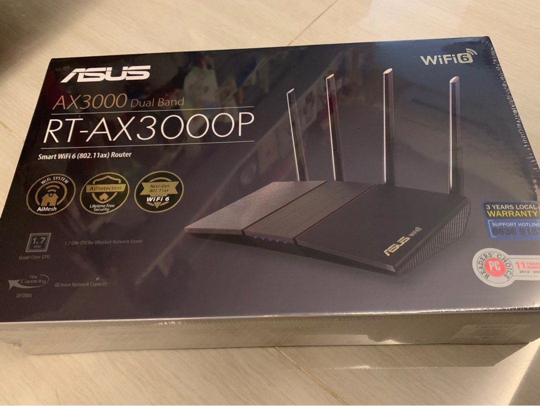 Asus AX3000 RT- AX3000P router, Computers & Tech, Parts & Accessories ...