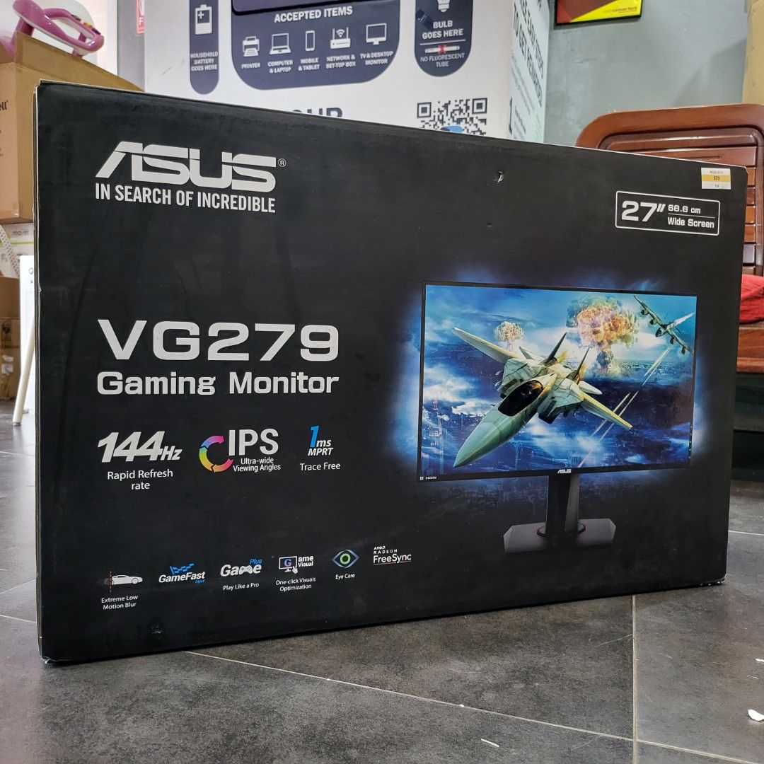 ASUS VG279Q 27"/144Hz/IPS Wide Screen Gaming Monitor, Computers & Tech ...