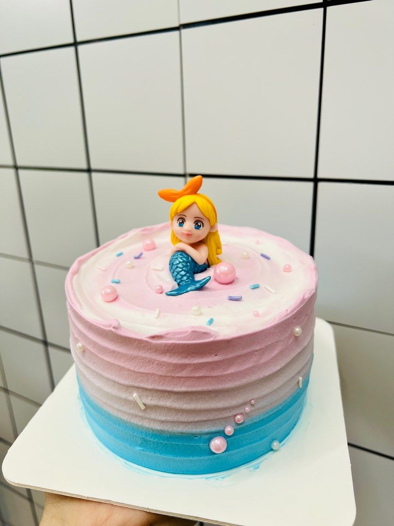 Available today & Tmr! 5inch mermaid theme cake, Food & Drinks ...