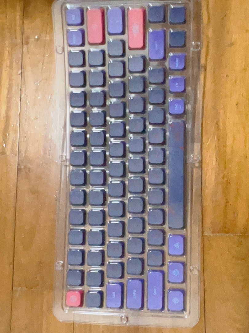 Azio Cascade Neon Flux (Dark) Slim Keycaps, Computers & Tech, Parts ...