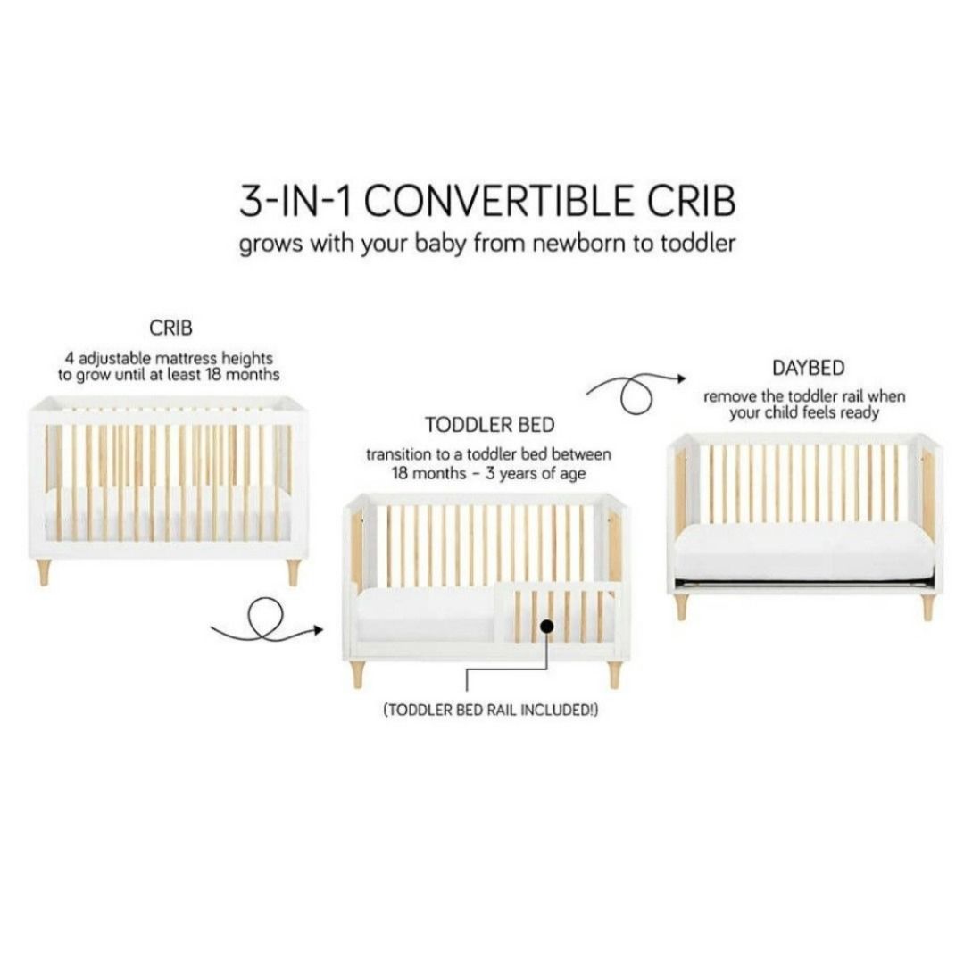 Babyletto Baby Cot (Lolly 3-in-1 Convertible Crib with Toddler Bed ...