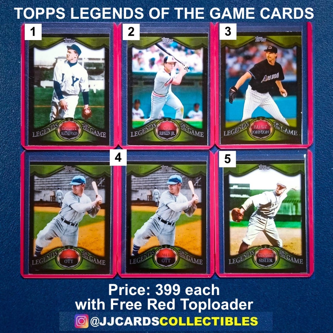 Batch 49: Topps Legends of the Game Cards with Free Red Toploader on ...