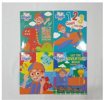 Blippi Activity Case Book Gift Set with 4 Colouring & Activity Books ...