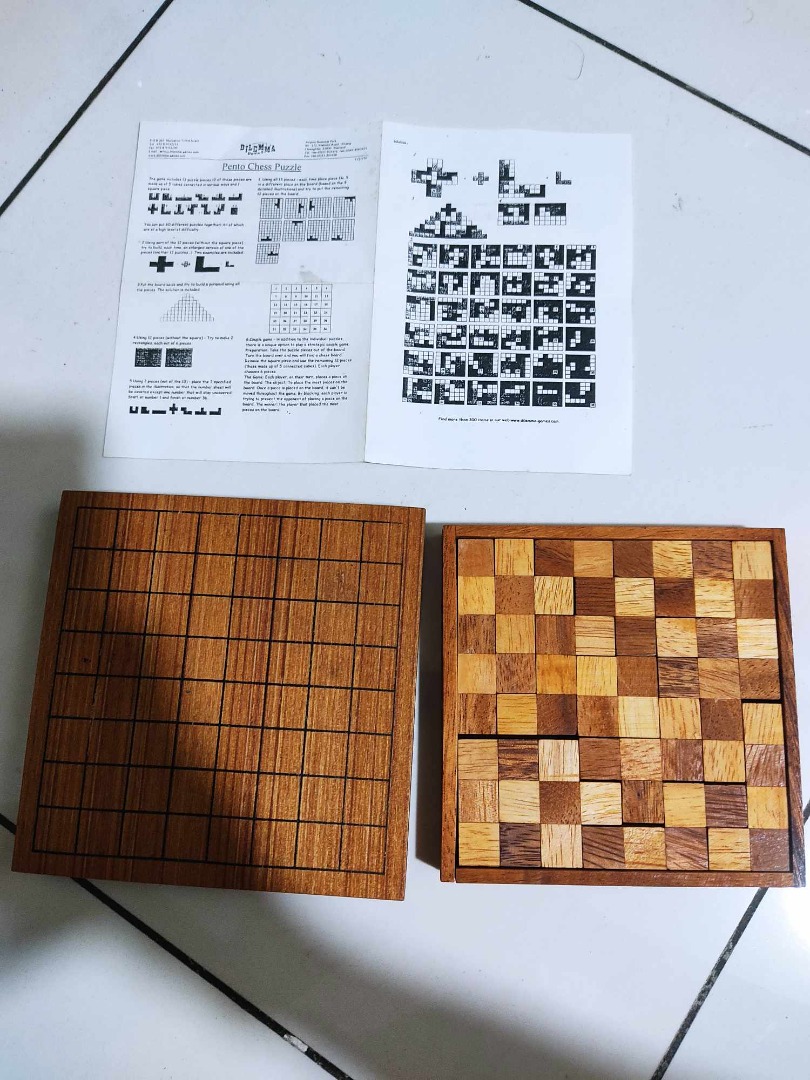 Brain Training Wooden Puzzle Game: Pentomino Chess Pento for Kids on ...