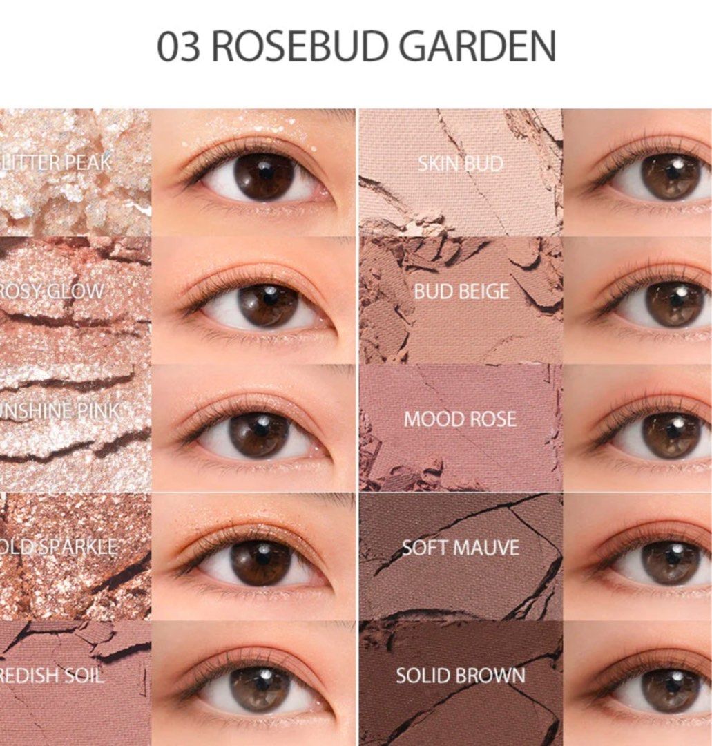 Brand new Rom&nd Color Eyeshadow Palette 03 Rosebud Garden, Beauty ...