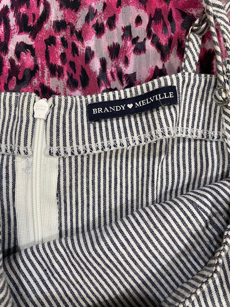 Brandy Melville Karla mini dress | striped blue black white 2000s 90s ...