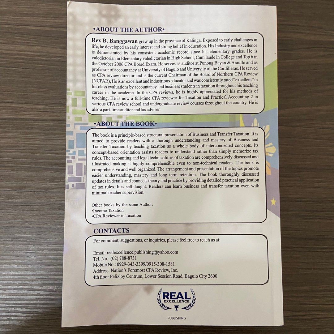 Business and Transfer Taxation (2019 Edition) by Rex Banggawan, Hobbies ...