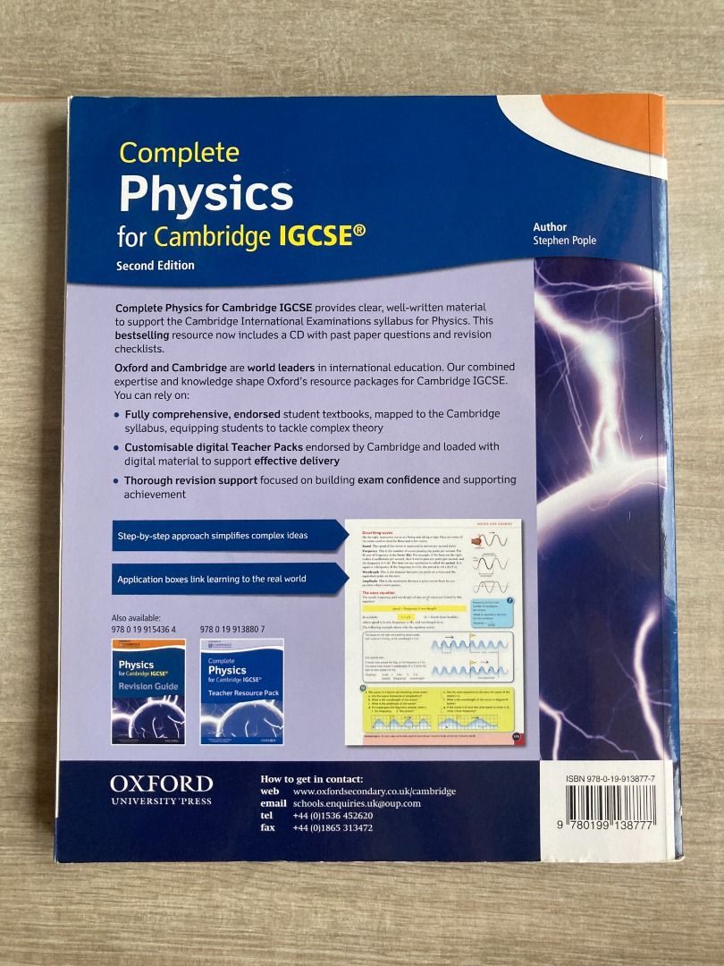 Cambridge Physics Textbook 2nd Edition｜for IGCSE, A levels, MYP, 興趣及遊戲 ...