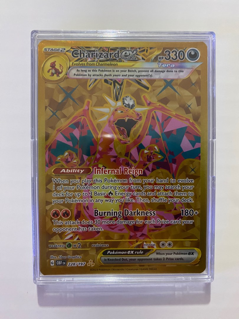 Charizard ex gold hyper rare [obsidian flames] #228/197, Hobbies & Toys ...