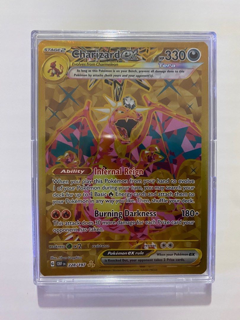 Charizard ex gold hyper rare [obsidian flames] #228/197, Hobbies & Toys ...