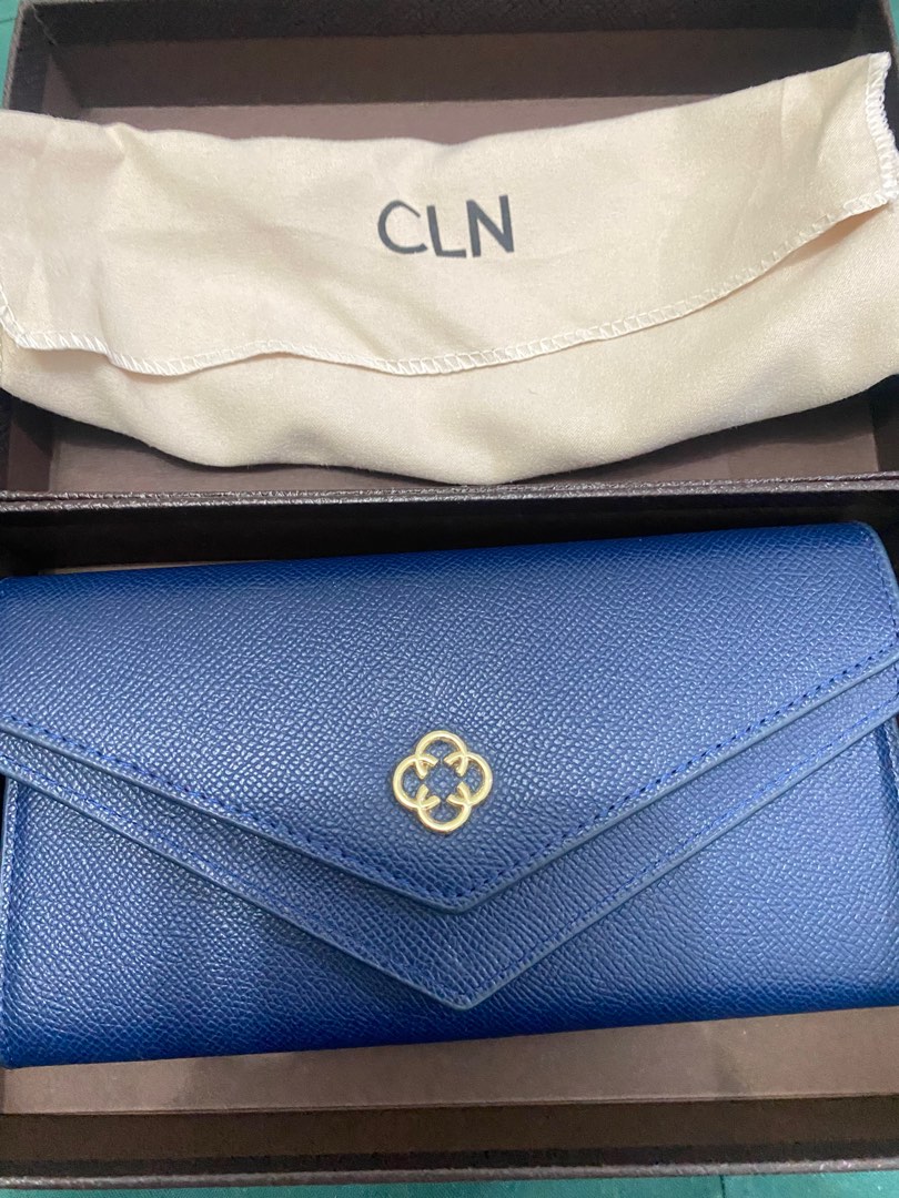 CLN blue wallet, Luxury, Bags & Wallets on Carousell