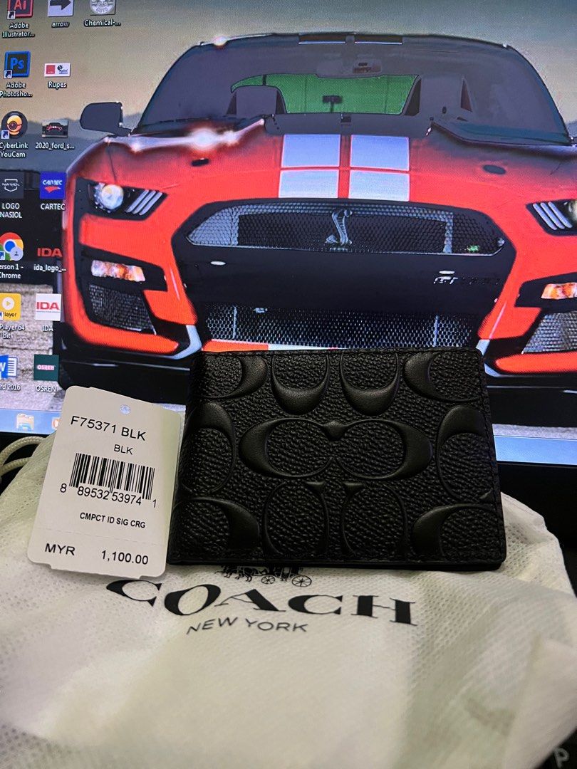 Coach Id Card Holder, Men's Fashion, Watches & Accessories, Wallets ...
