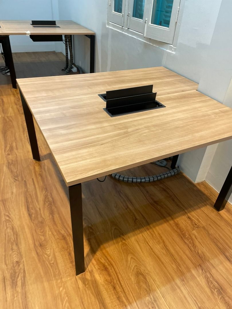 Computer Table w/ Cable Management, Furniture & Home Living, Furniture ...