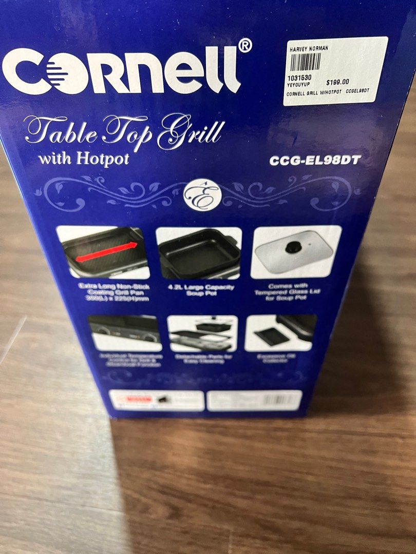 Cornell Table top grill with hotpot CCG-EL98DT, TV & Home Appliances ...