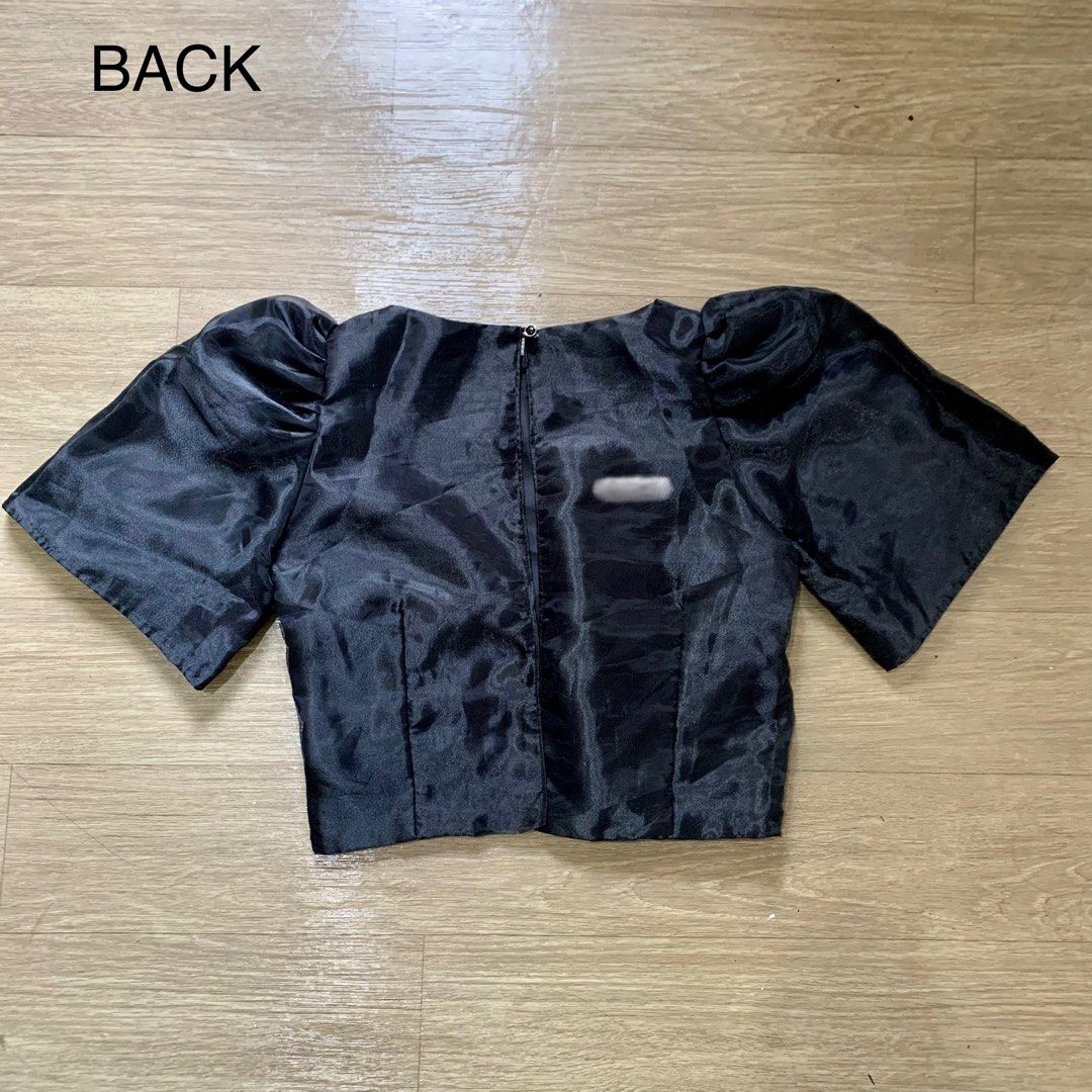 Customized Camisa Top Black Modern Filipiniana Inspired by Vania Romoff ...