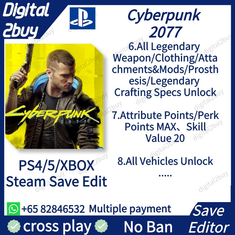 Cyberpunk 2077 Save Editor C2077 Save Modding Cyberpunk 2077 Cheats PS5 ...