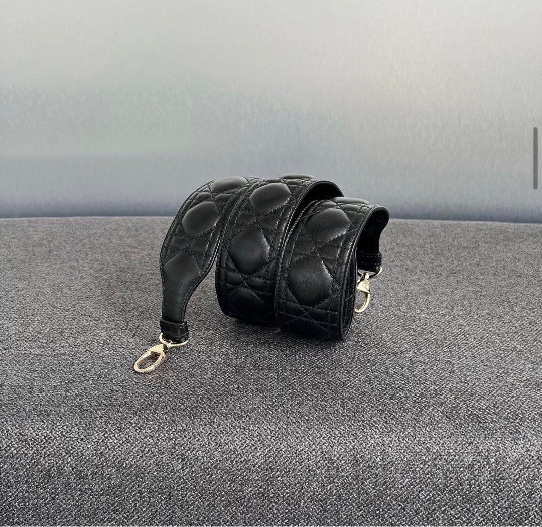 Dior Strap Cannage Lambskin Black / Lghw, Women's Fashion, Watches ...