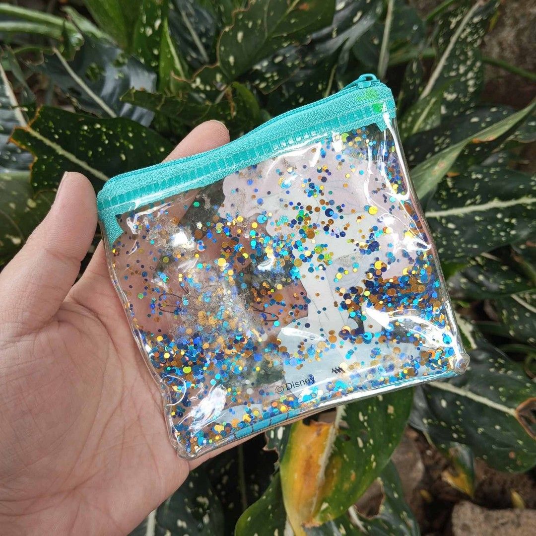 DISNEY Princess Ariel Glittery Clear Pouch, Women's Fashion, Bags ...