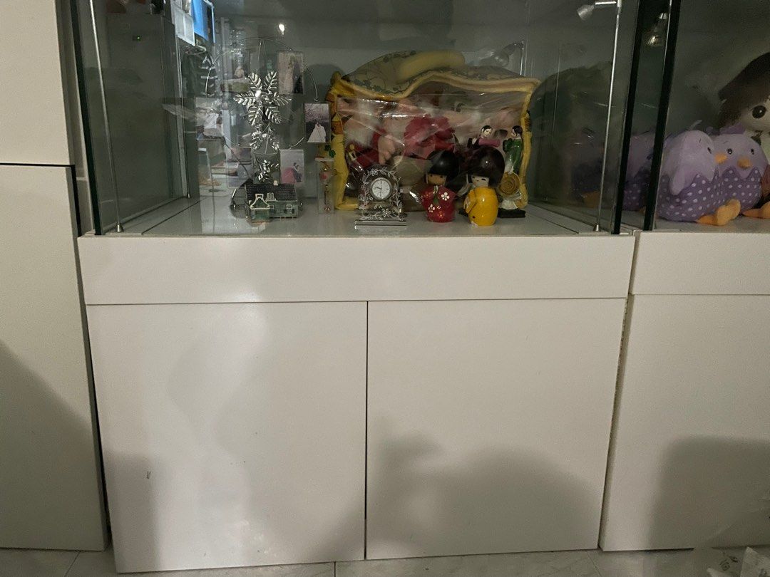 Display shelf with see through glass- 2 units for sgd 50, Furniture ...