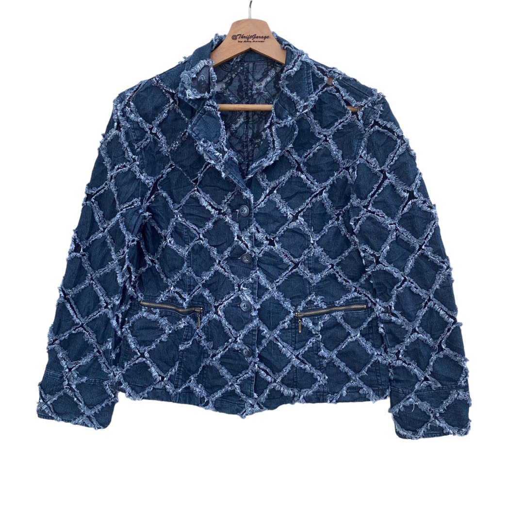 Distressed Japanese Brand Inside Out Style Denim Jacket Nice Design ...