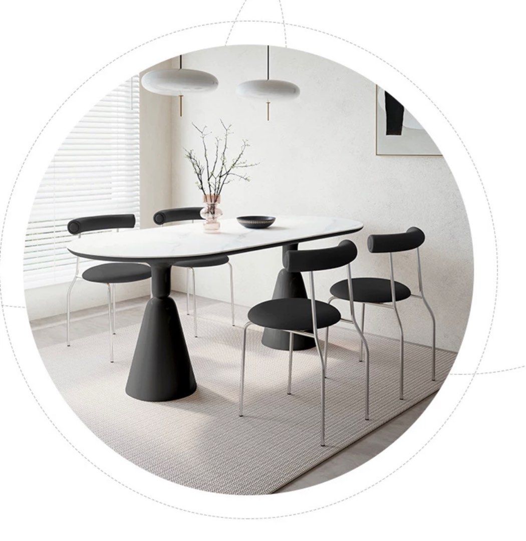 DONNER Modern Sintered Stone Dining Table, Furniture & Home Living ...