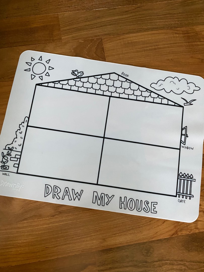 Draw Your Dream House Mat, Hobbies & Toys, Toys & Games on Carousell