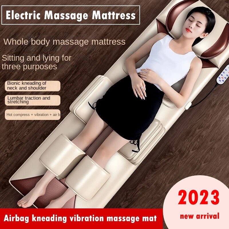 Electric Massage Mattress Airbag Kneading Vibrating Mat For Neck Back ...