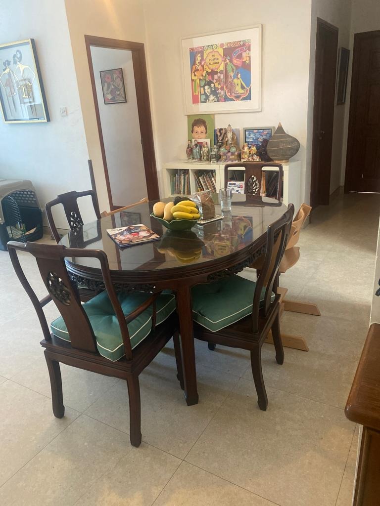 Vintage Rosewood Dining Table Set from the 1980s - 5 Chairs Included ...