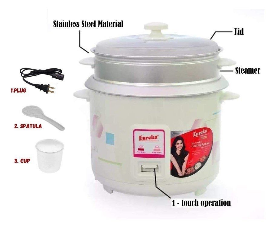 EUREKA Rice Cooker w/ steamer [1.0L, 1.5L, 1.8L & 2.5L], Furniture & Home Living, Kitchenware ...