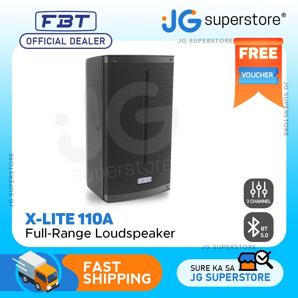 FBT X-Lite 110A 10" 2-Way 1200/300W Processed Active Speaker with Built ...