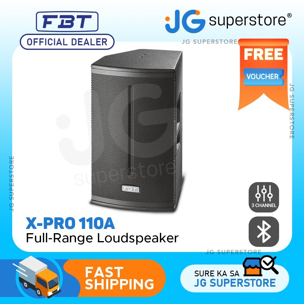 FBT X-Pro 110A 10" Active Speaker 2-Way 1200/300W with Built-in 3 ...