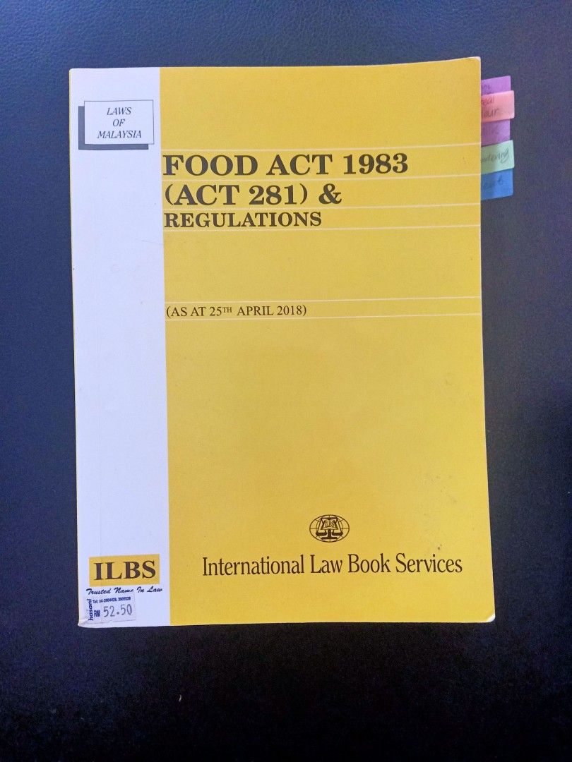 Food Act 1983 (ACT 281) Regulations, Hobbies & Toys, Books & Magazines, Textbooks on Carousell