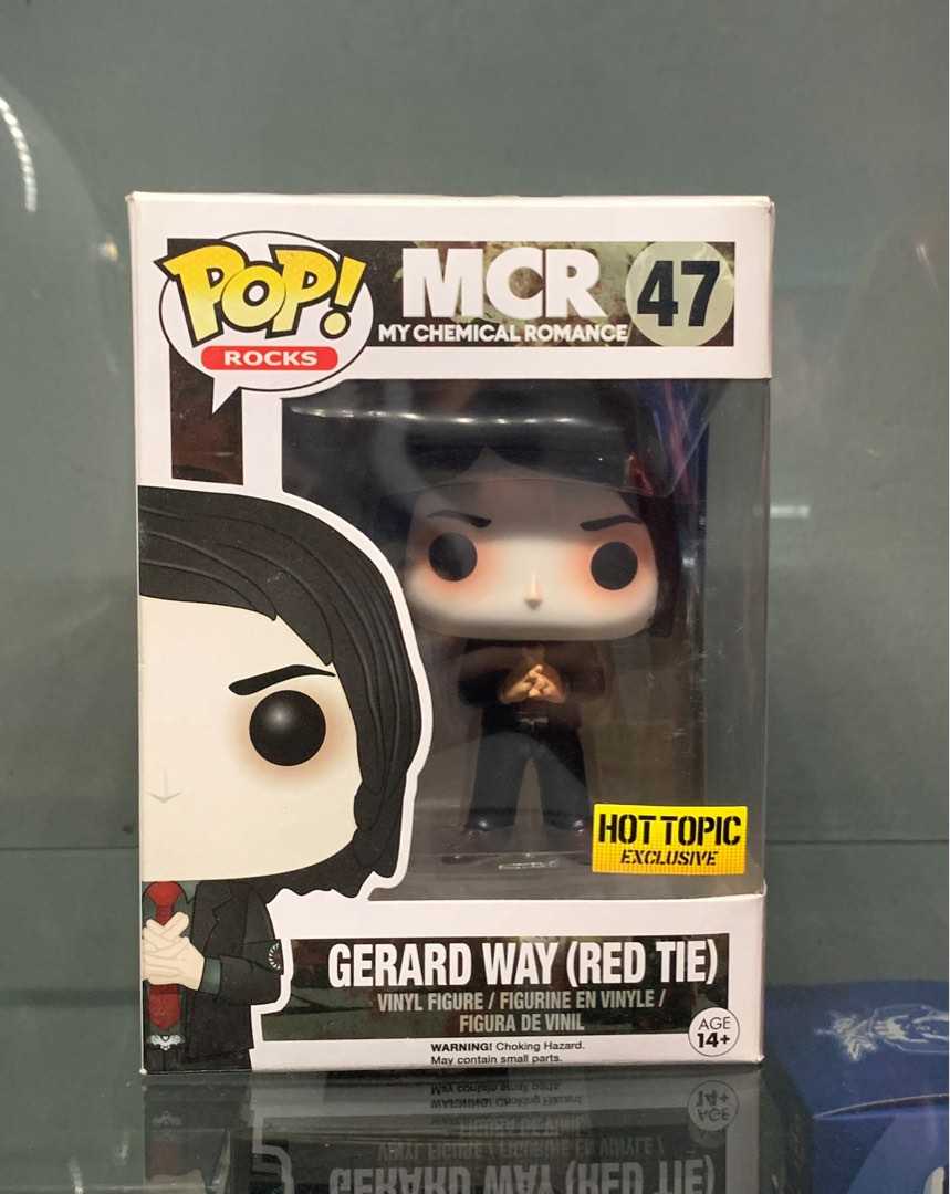Funko Pop! MCR Gerard Way Red Tie Hot Topic Exclusive on Carousell