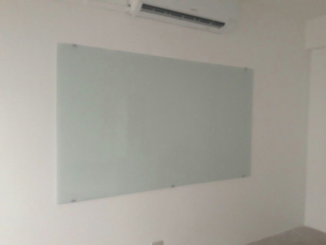 Glass writing board on wall Glass rolling board Cork bulletin board ...