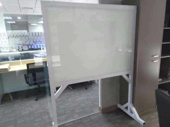 Glass writing board on wall Glass rolling board Cork bulletin board ...