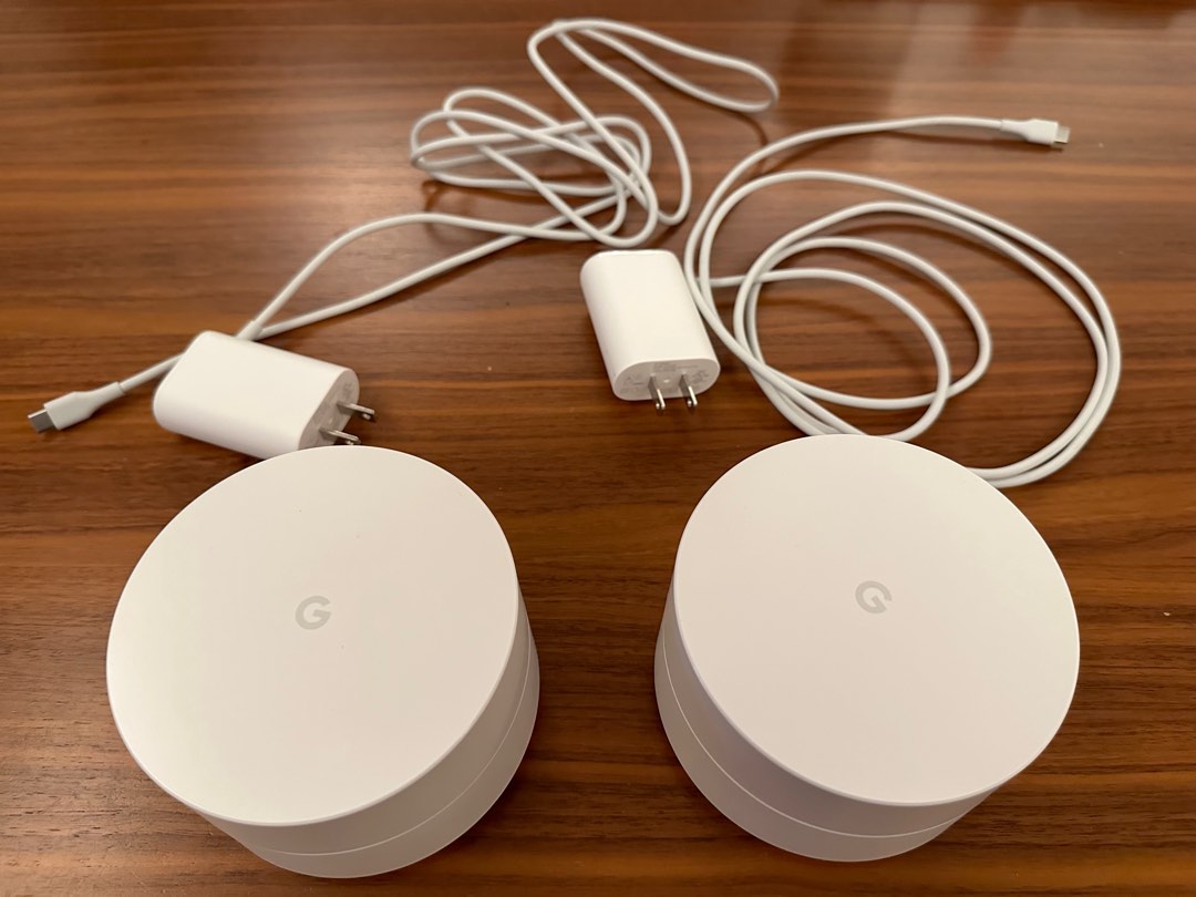 Google Wifi Mesh Router x 2, 電腦＆科技, 電腦周邊及配件, Wifi及上網相關產品 - Carousell