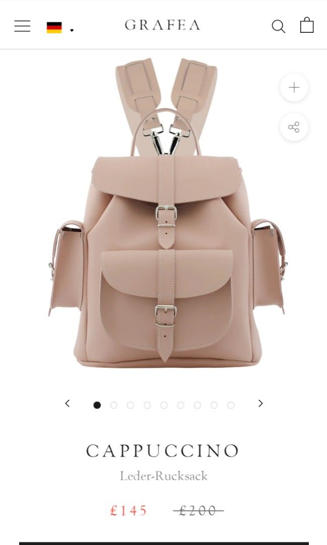 Grafea Utility Leather backpack, Women's Fashion, Bags & Wallets ...