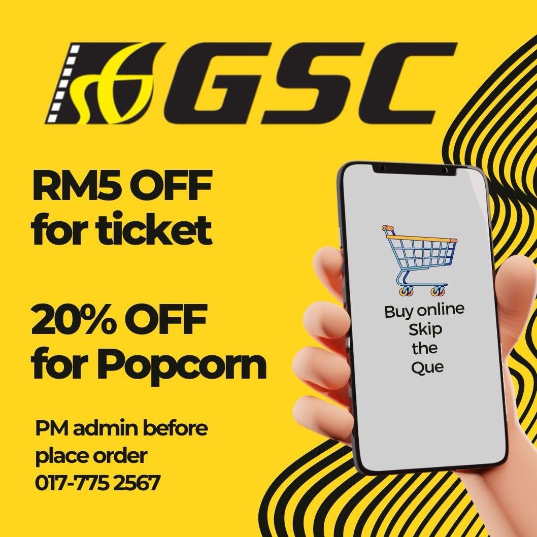 GSC Movie Ticket RM5 OFF F&B 20%, Tickets & Vouchers, Event Tickets on ...