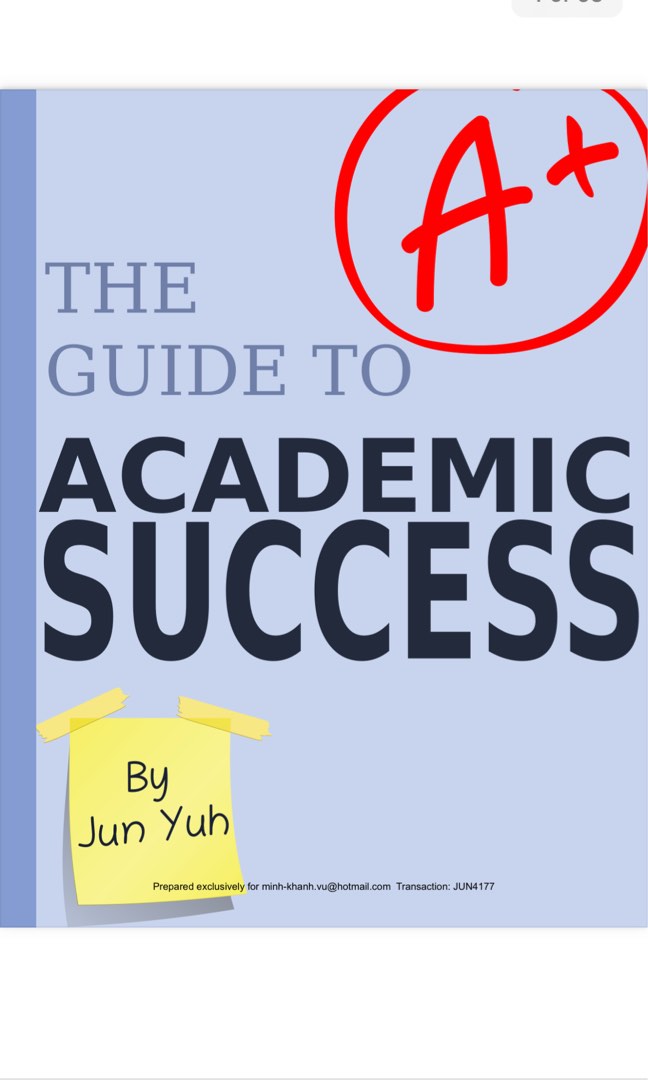 Guide to Academic Success, Hobbies & Toys, Books & Magazines, Fiction ...