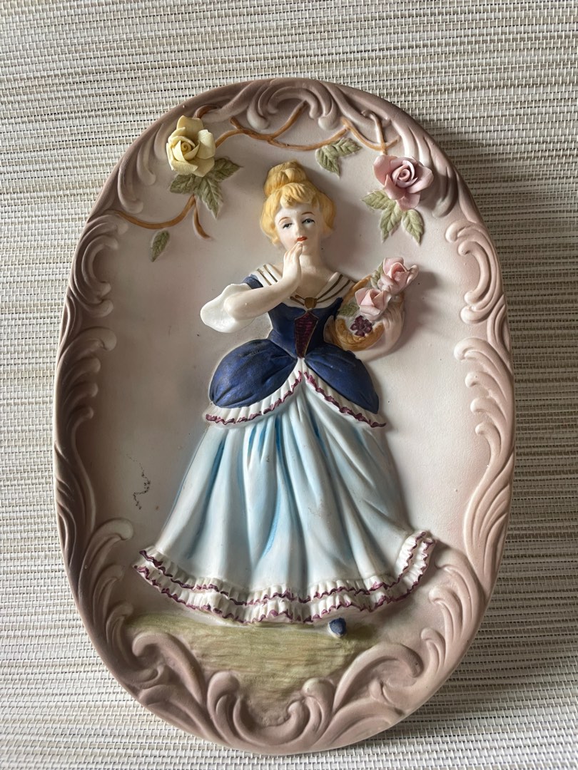 Handcrafted Victorian Lady in 3D form Wall Decoele on Carousell